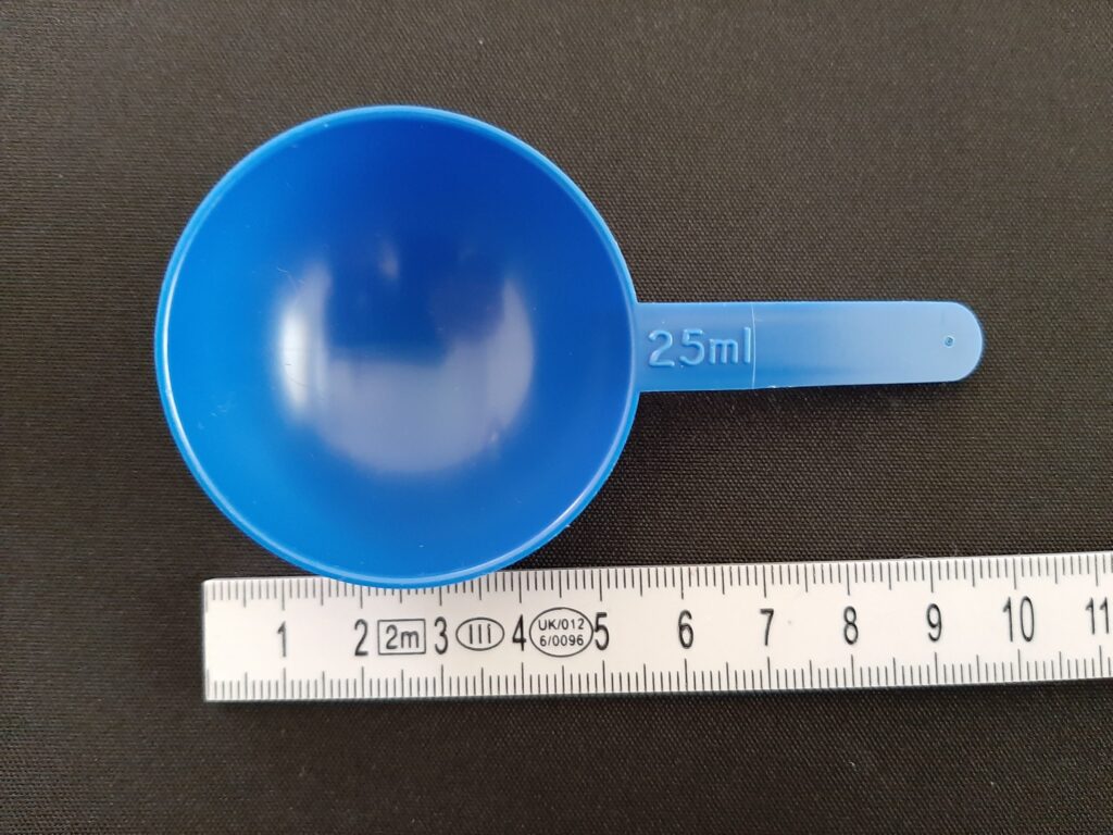 25ml Measuring Spoon Blue Recyclable Polystyrene (PS) – Made In UK ...