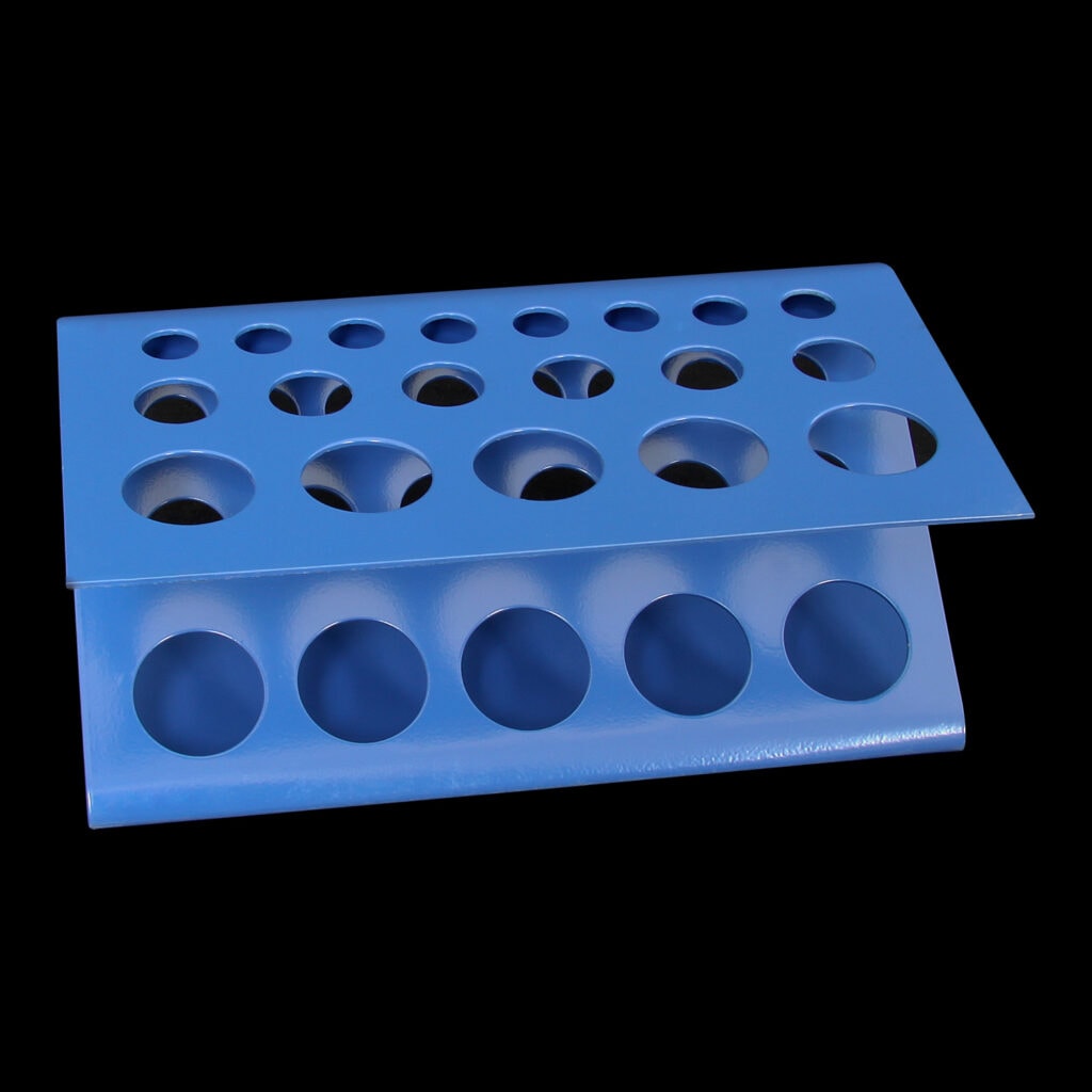 19 Place Z-Shaped Tube Rack Aluminium - The Consumables Company