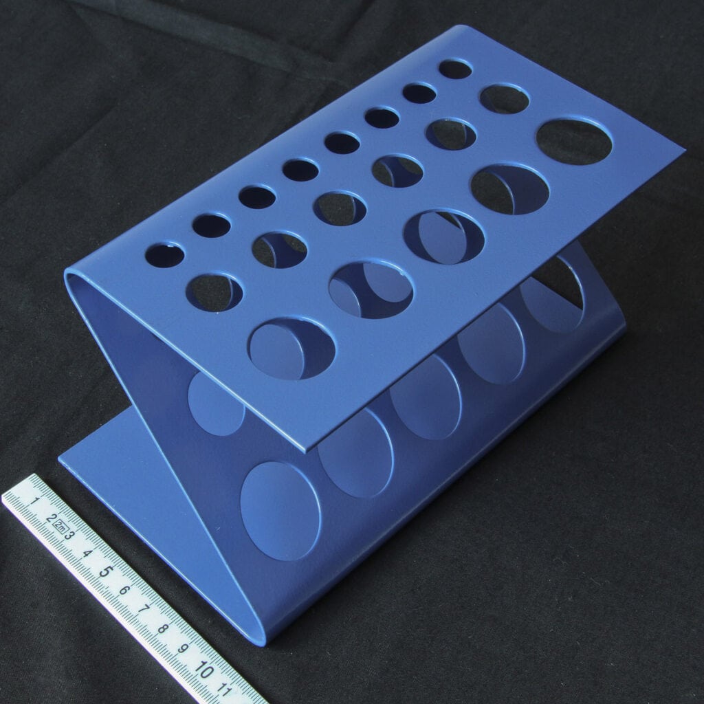 19 Place Z-Shaped Tube Rack Aluminium - The Consumables Company