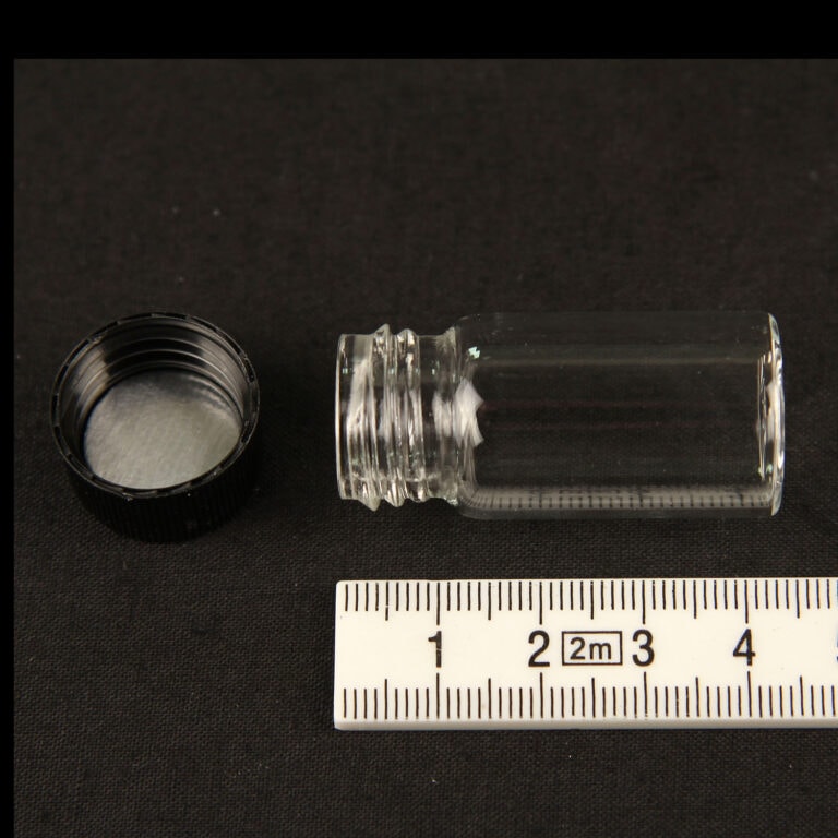 7ml Squat Form Glass Bottle And Cap. SAMCO High Quality UK