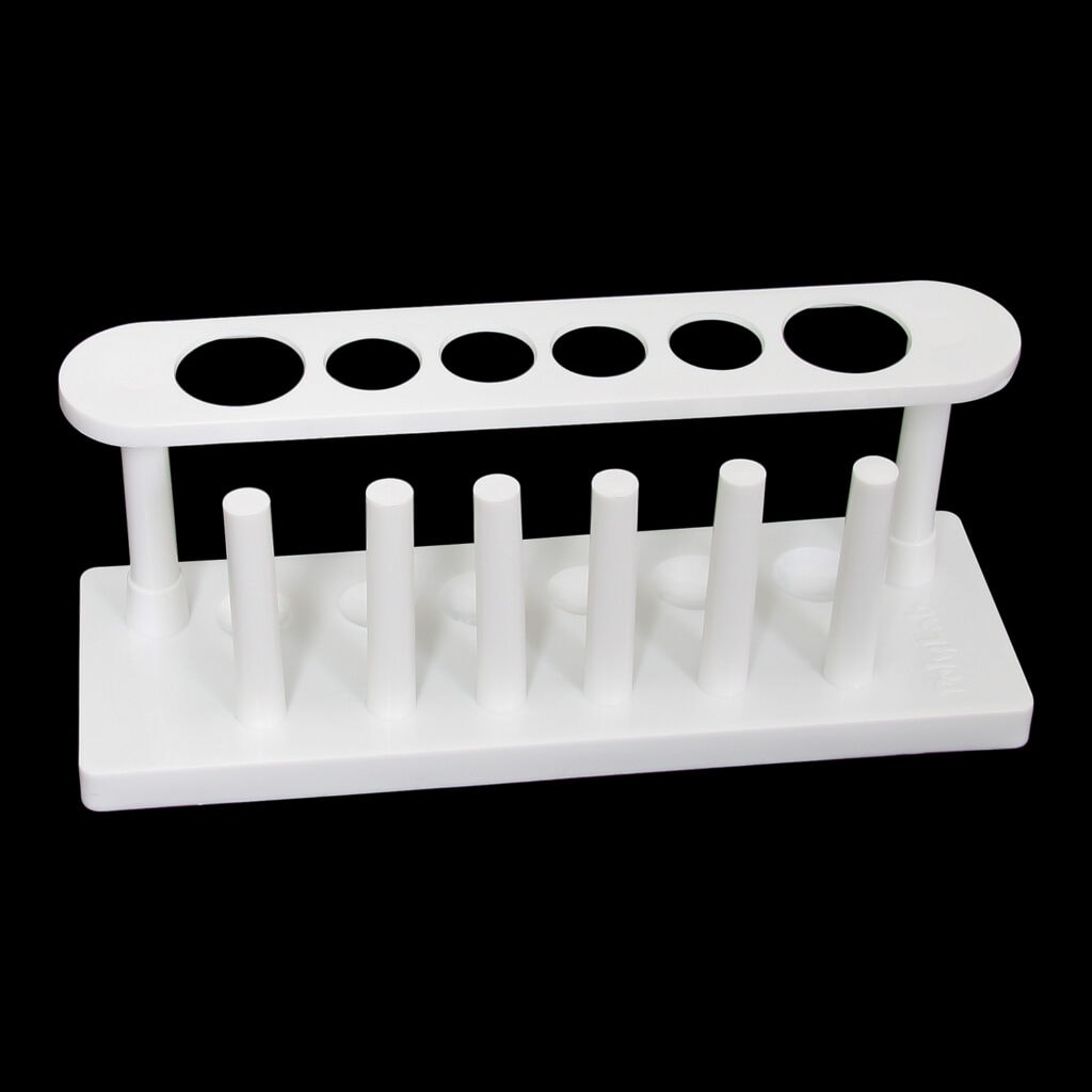 6-Place Tube Rack With Drying Pins Polyethylene (PE) - The Consumables ...
