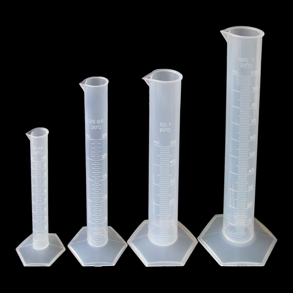 Measuring Cylinder Set Of 4, In Autoclavable Polypropylene