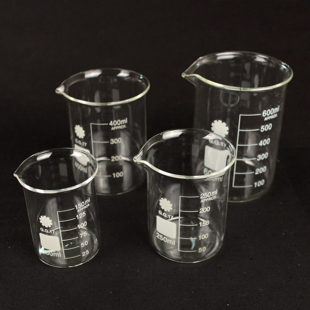 4-Piece Set Graduated Measuring Beakers 150ml/250ml/400ml/600ml ...